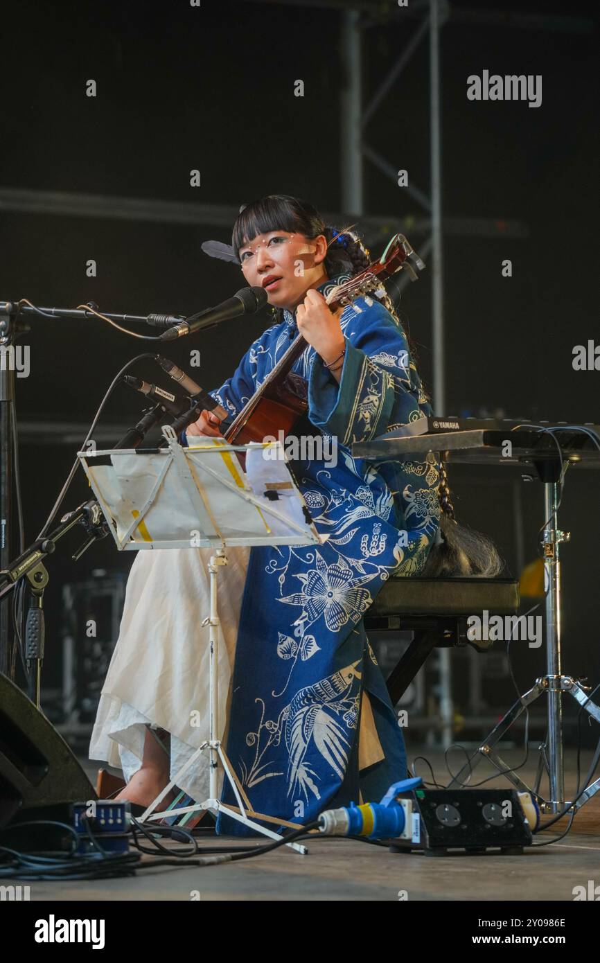 Dorset, UK. Sunday, 1 September, 2024. Ichiko Aoba performing at the ...