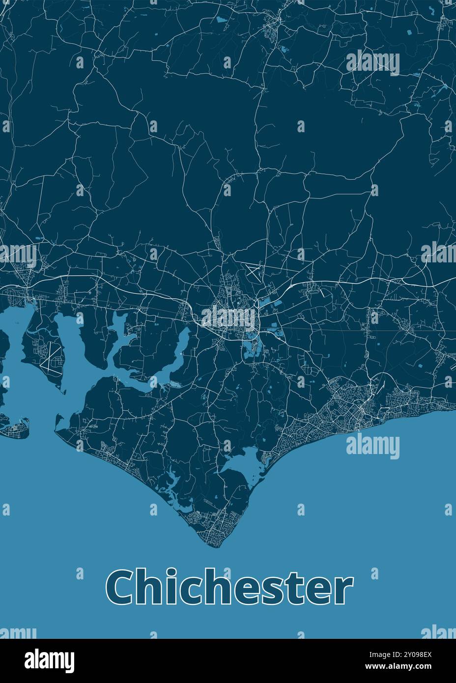 Chichester map hi-res stock photography and images - Alamy