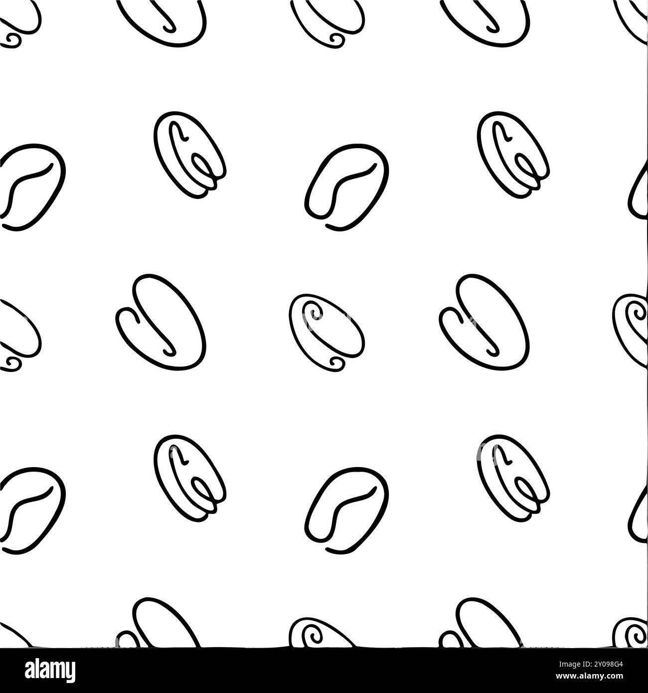 Coffee bean seamless background. Pattern with falling coffee beans ... Coffee bean seamless background. Pattern with falling coffee beans ...