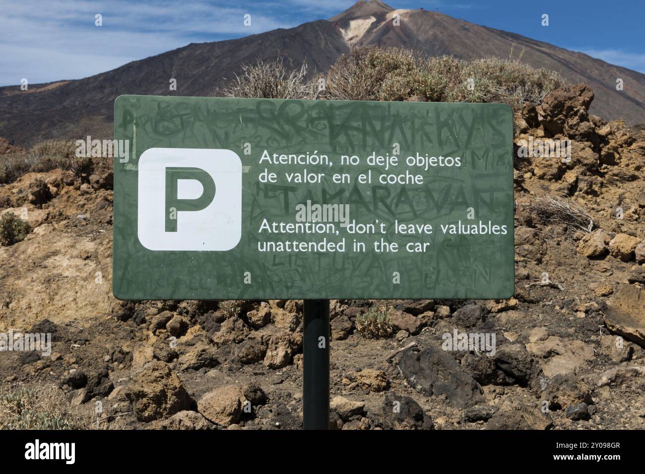 Warning sign theft warning sign with warning of car thief theft from ...