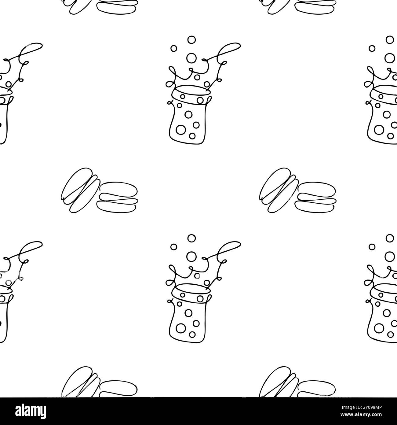 cute colorful vector seamless pattern with cute cartoon bubble tea. art ...