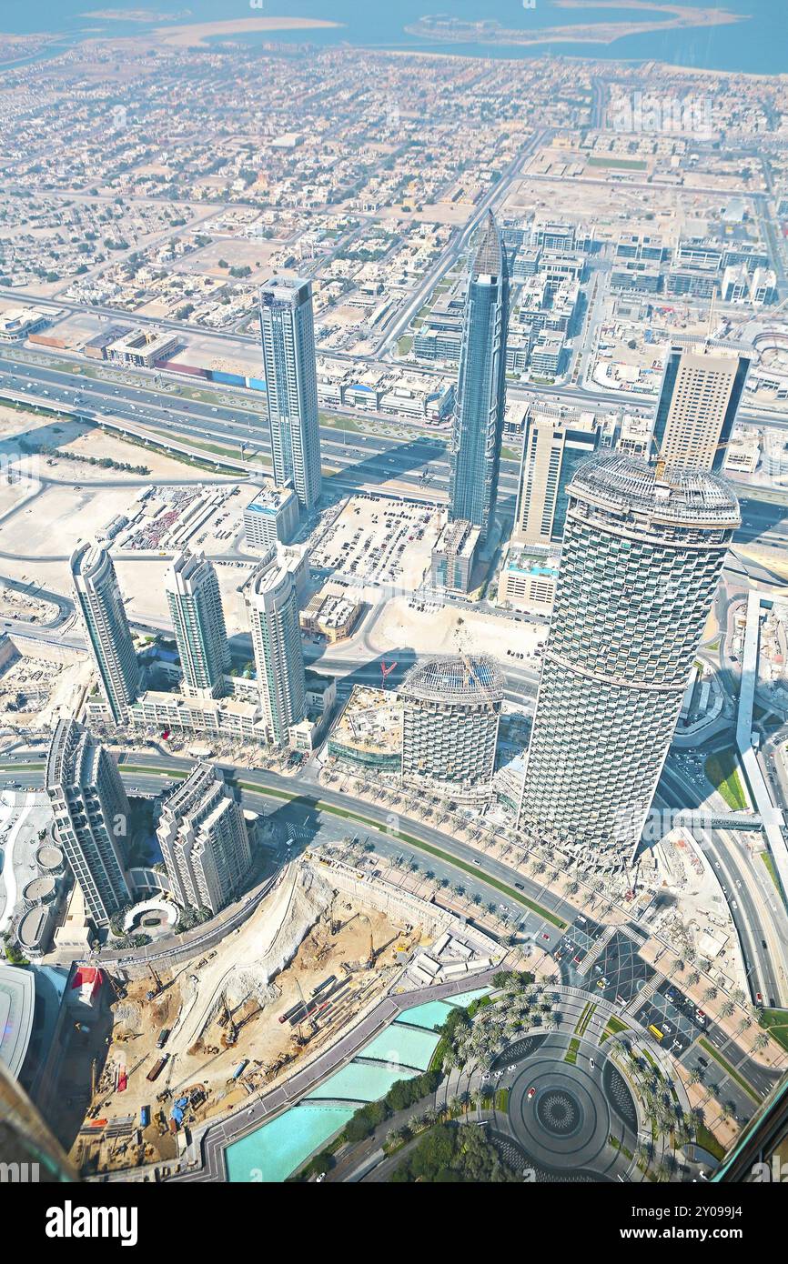 Dubai, UAE. Aerial view from the height of Burj Khalifa Stock Photo - Alamy
