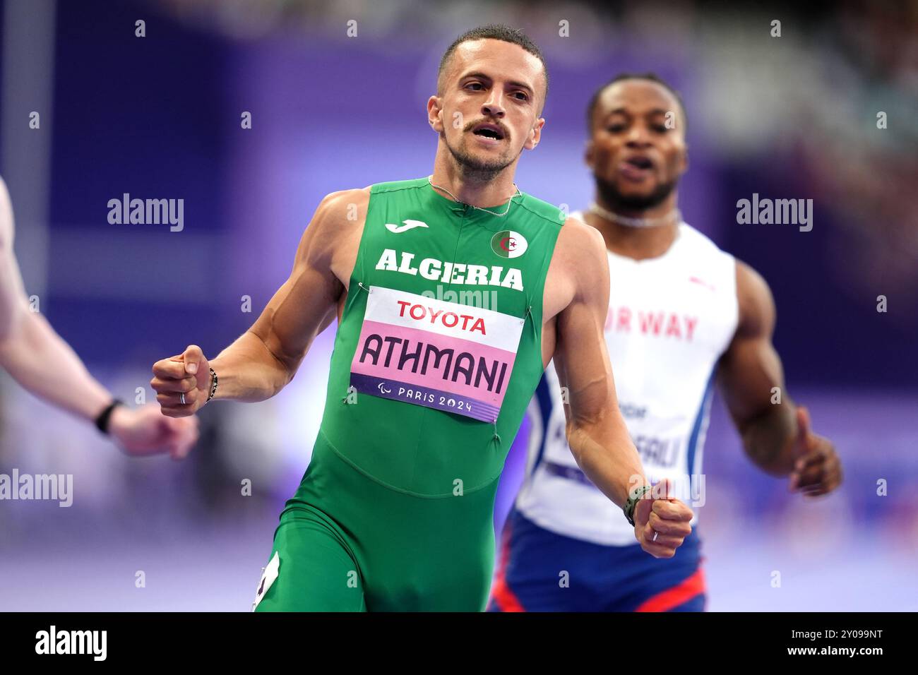 Algeria's Skander Djamil Athmani celebrates winning gold in the Men's ...