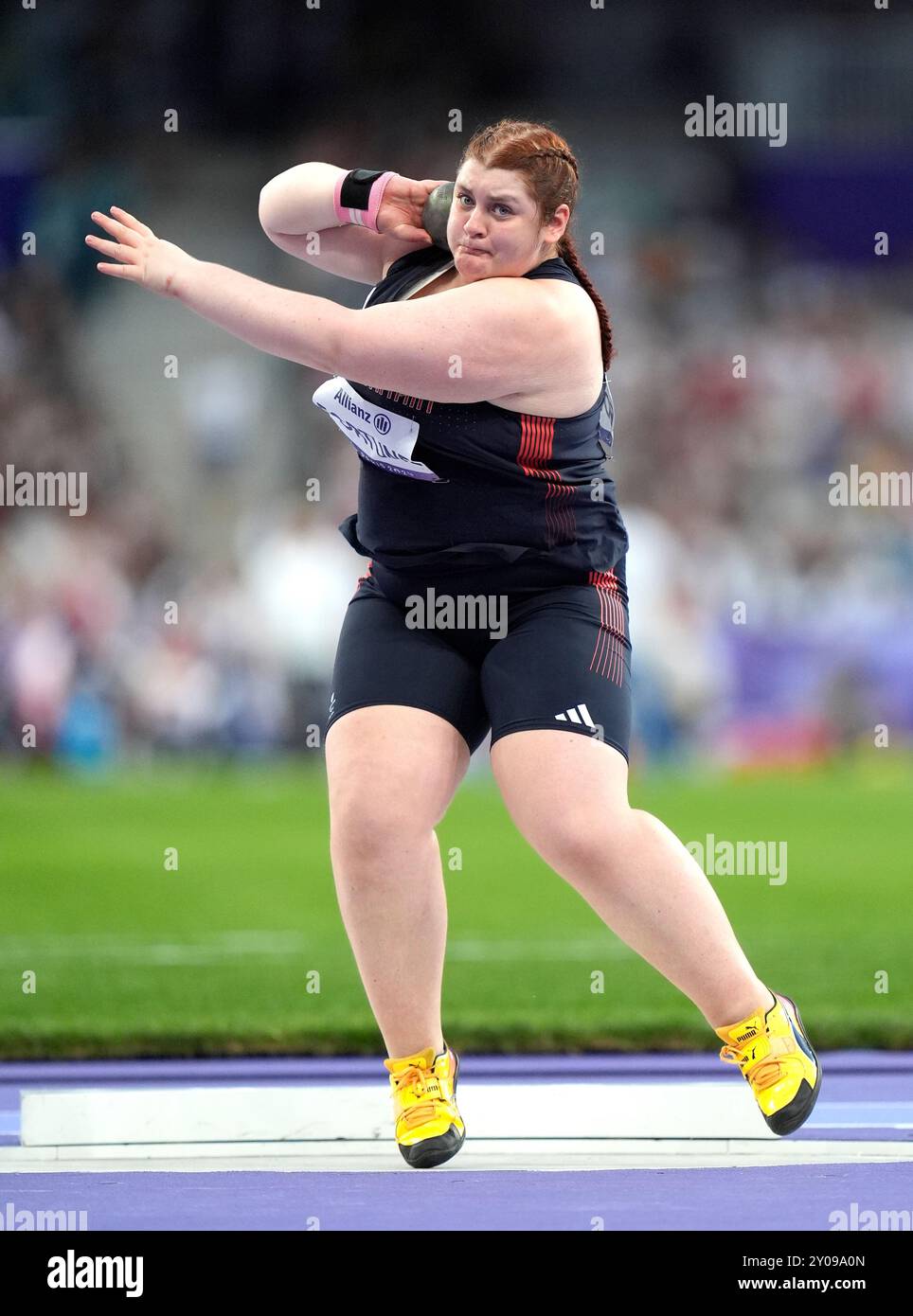 Great Britain's Sabrina Fortune competes in the Women's Shot Put - F20 ...