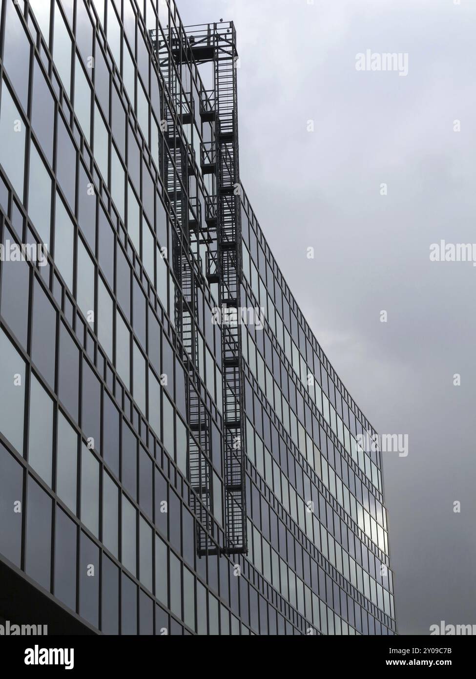High-rise facade with fire escape Stock Photo - Alamy