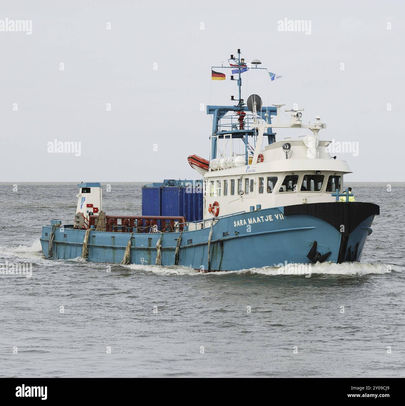 Offshore supply vessel Sara Maatje VII on 05.03.2007 off Cuxhaven IMO ...