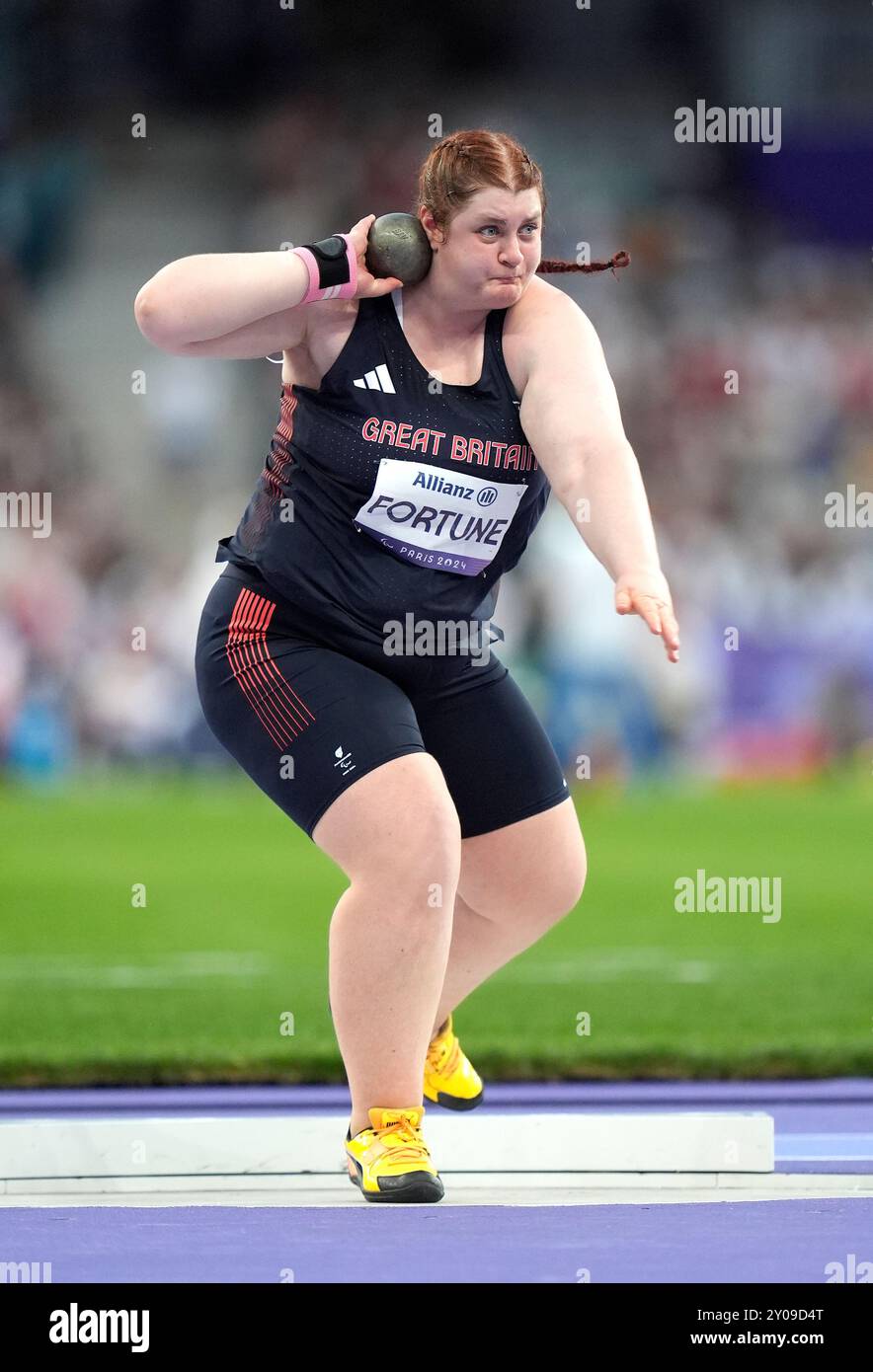 Great Britain's Sabrina Fortune competes in the Women's Shot Put - F20 ...