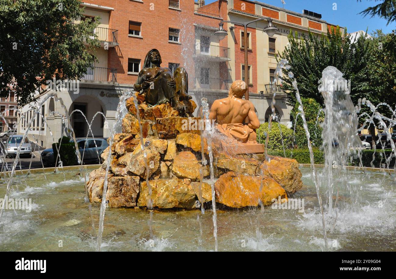 Beautiful fountain allegorical to the Water and the Earth in the city ...
