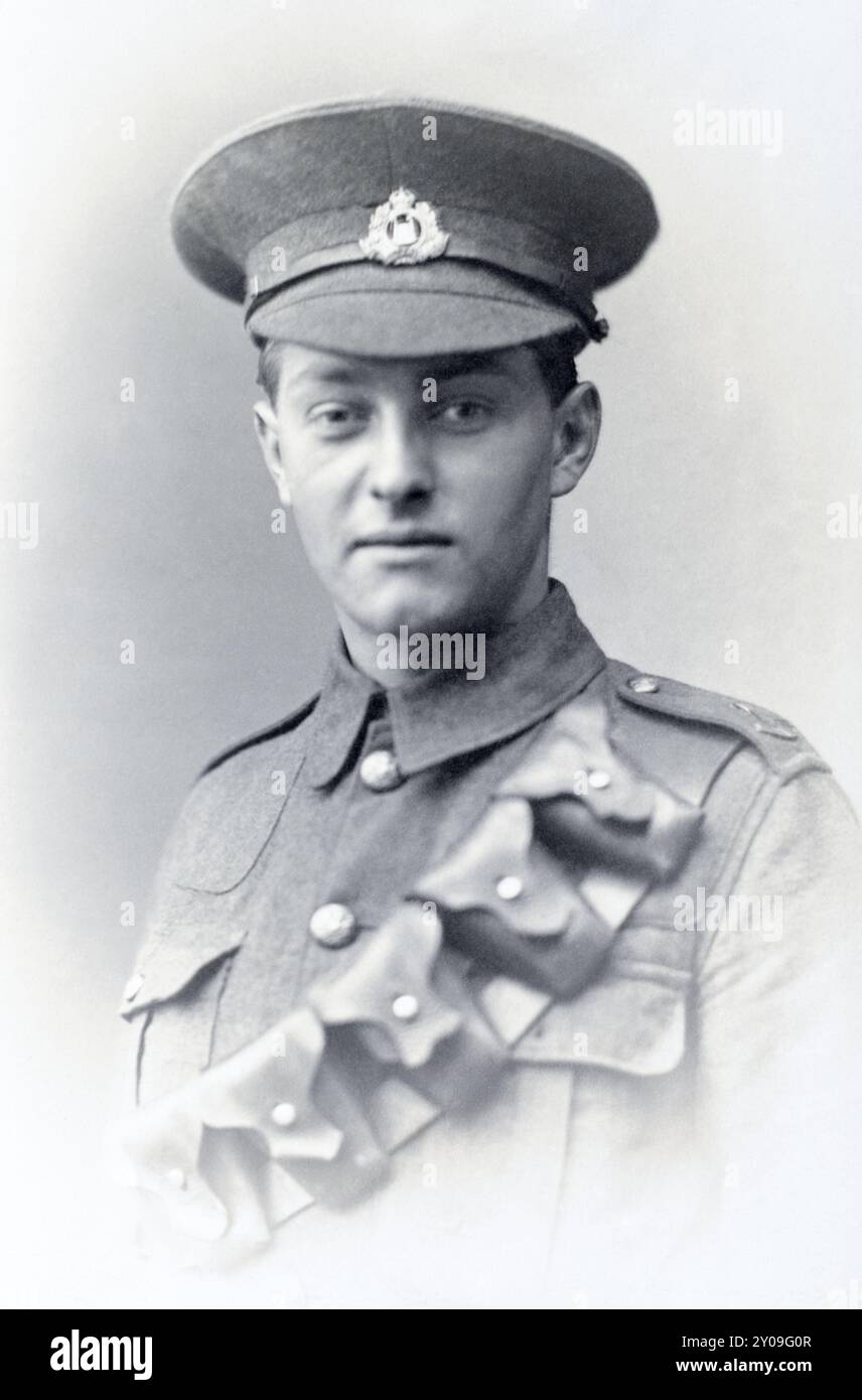 A soldier in a territorial battalion of the Suffolk Regiment during the ...