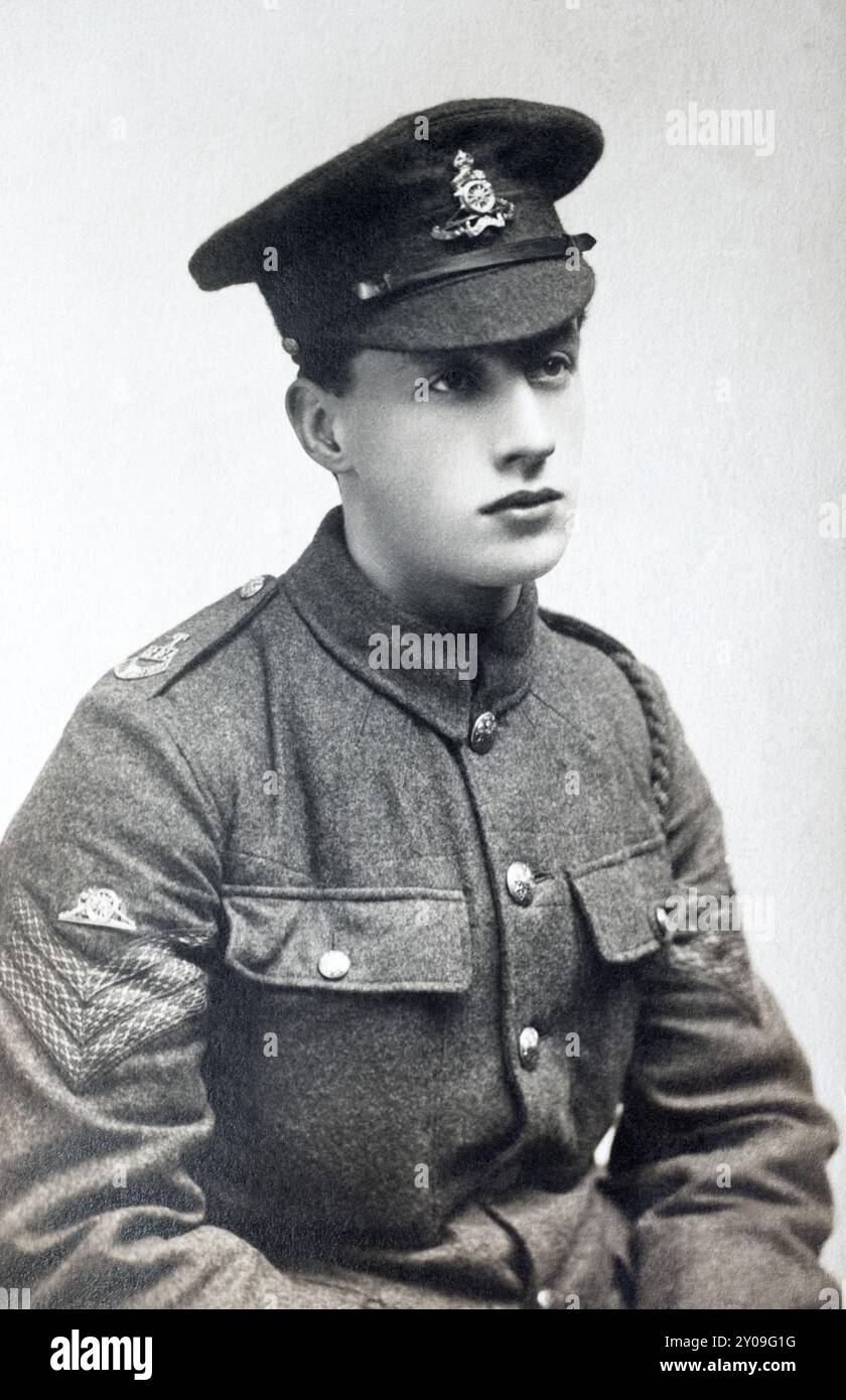 A sergeant in the Royal Field Artillery, Territorial Force, during the First World War Stock ...