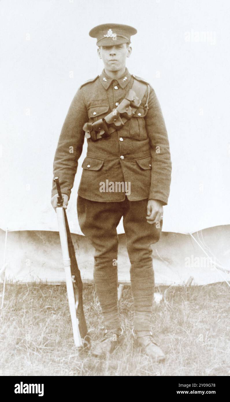 A gunner in the Royal Artillery with a Martini–Henry carbine during the ...