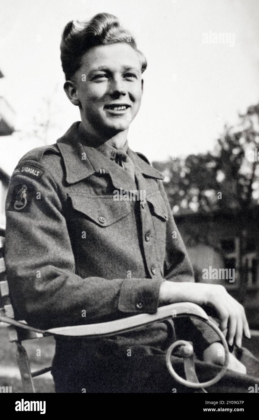 A Royal Corps of Signals signaller in the 7th Armoured Division, British Army of the Rhine Stock ...
