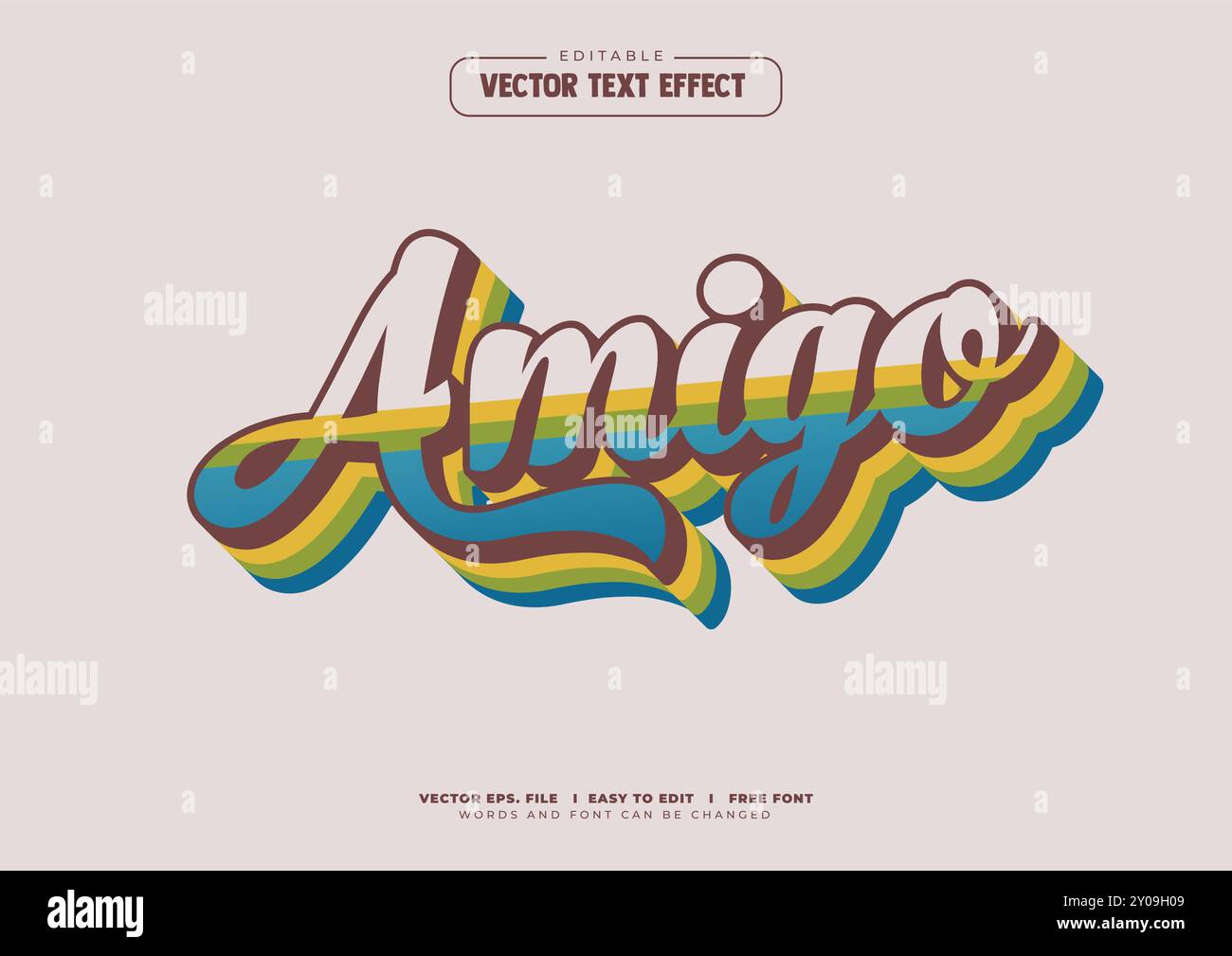 Editable font effect vector hi-res stock photography and images - Alamy
