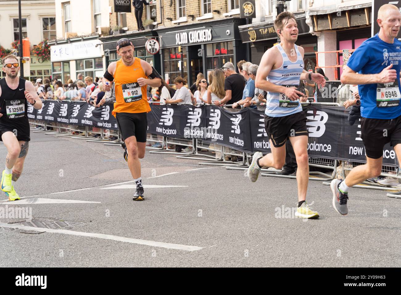London, UK, 1st September 2024: Runner reaching the final 100 meters at ...