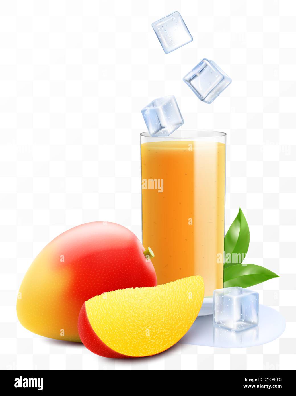 Fresh mango fruit yogurt Stock Vector Images - Alamy