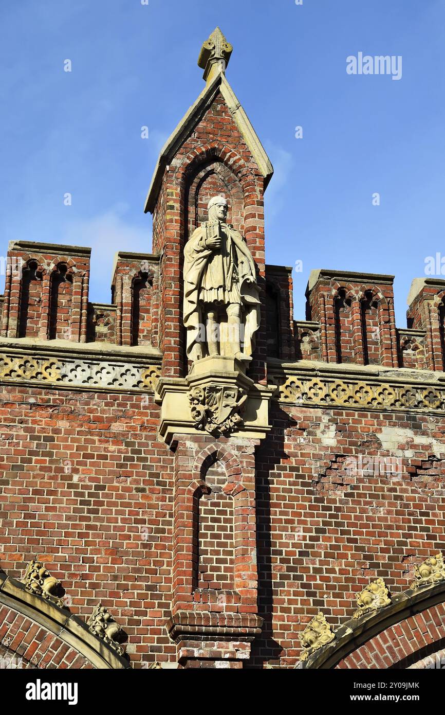 Friedland gate, fortifications of Koenigsberg, neo-gothic 19th century ...