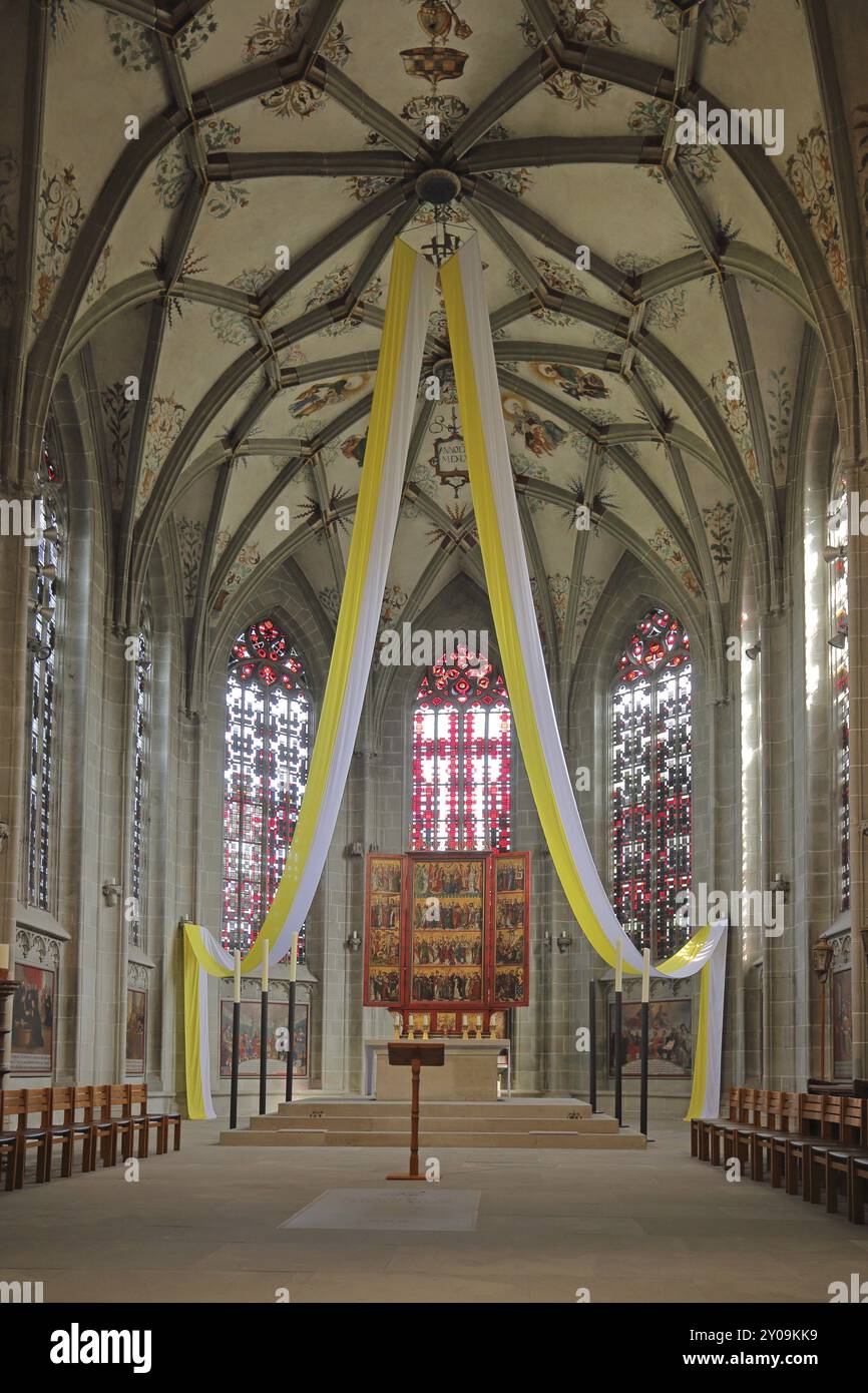 UNESCO Romanesque Church of St Mary and St Mark, interior view, chancel ...