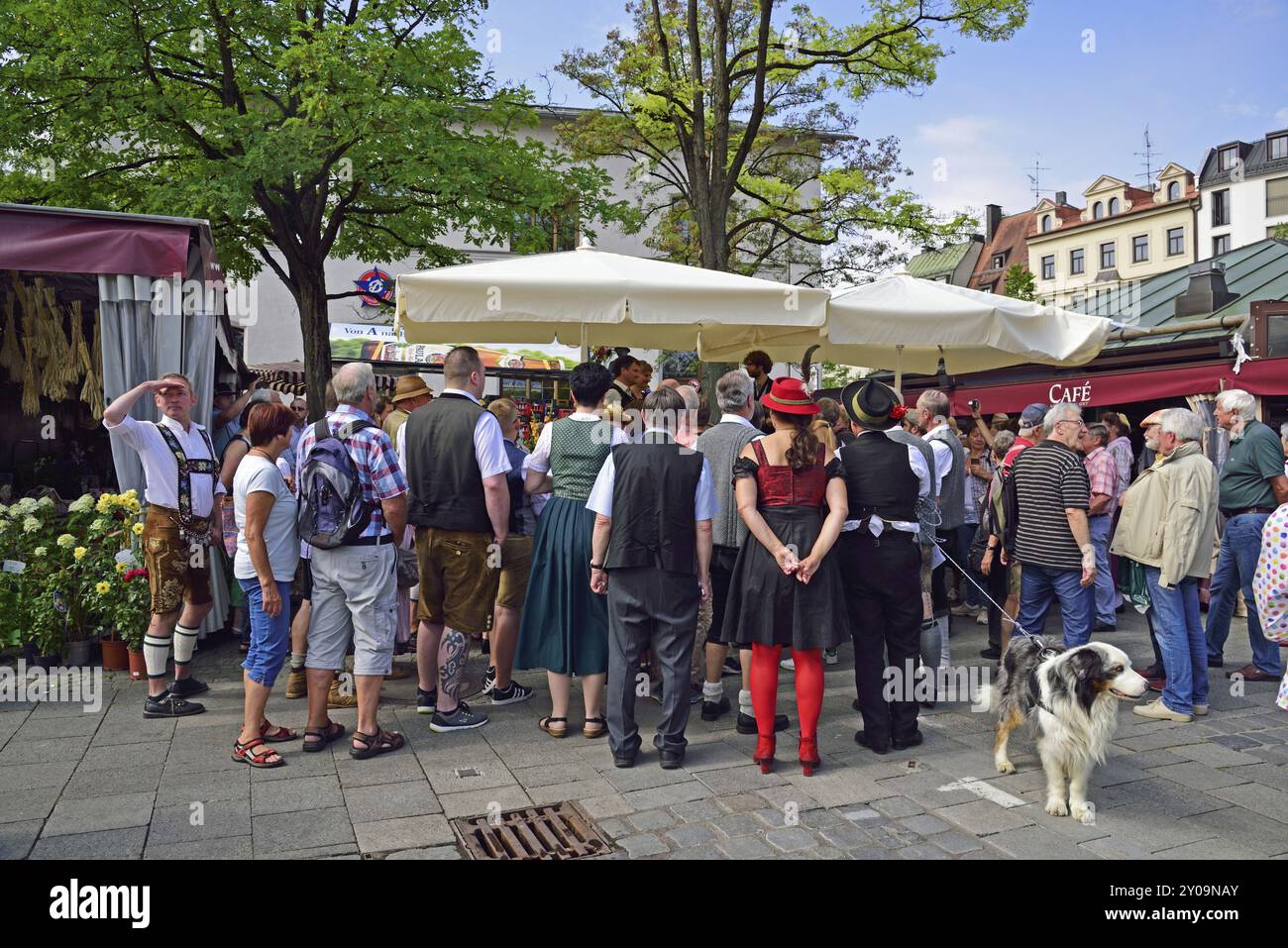 Europe, Germany, Bavaria, state capital Munich, City, Viktualienmarkt ...