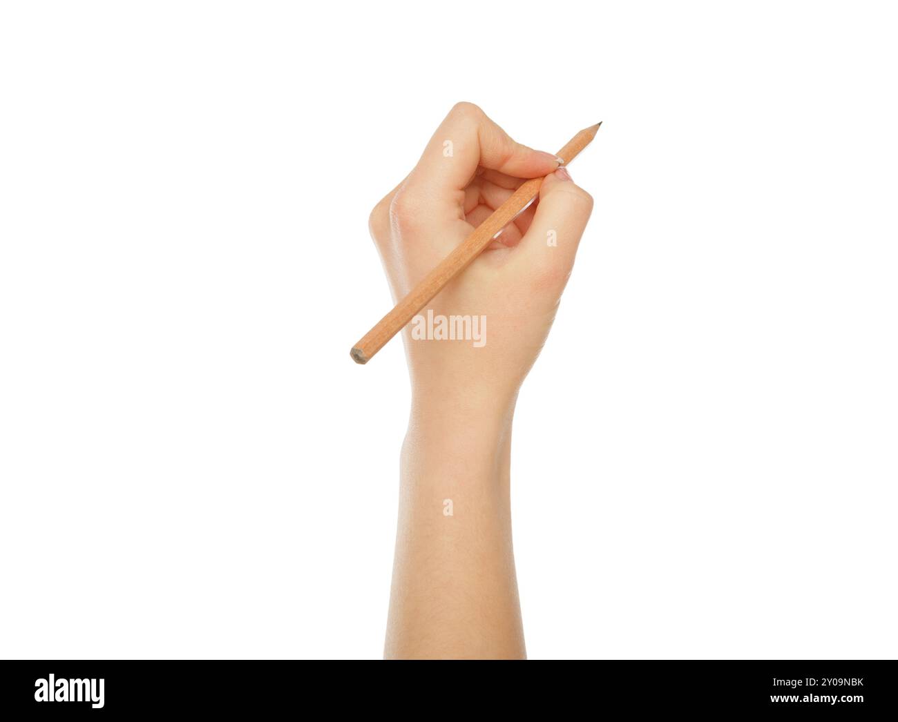 Female hand holding pencil, crop, cutout Stock Photo - Alamy