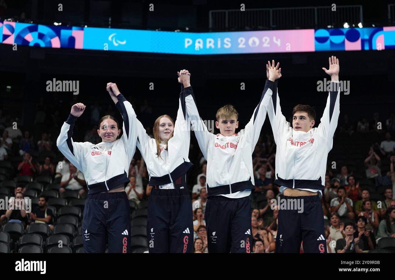 Great Britain's Willaim Ellard, Rhys Darbey, Poppy Maskill and Olivia ...