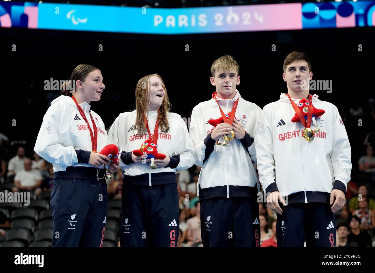 Great Britain's Willaim Ellard, Rhys Darbey, Poppy Maskill and Olivia ...
