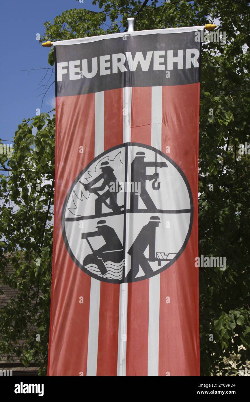 Fire brigade flag Stock Photo - Alamy