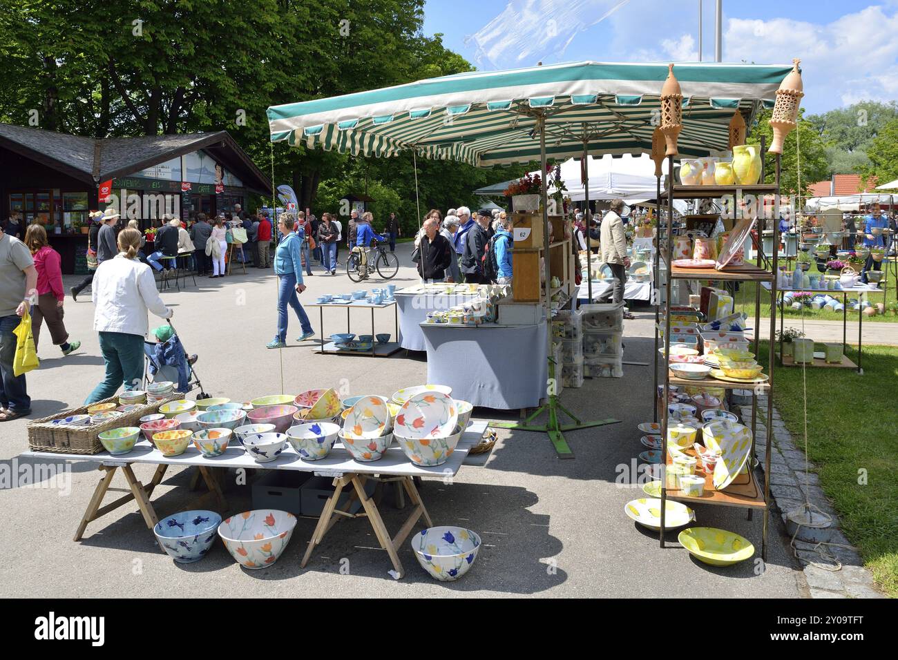 The pottery market 2014 in Diessen on Lake Ammer, Bavaria. Pottery ...