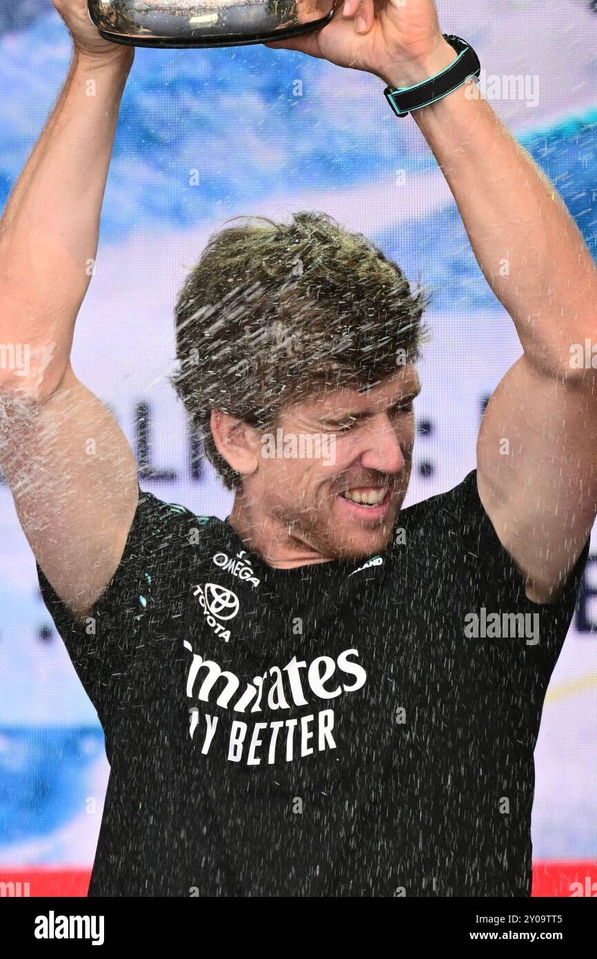 Peter Burling helmsman / skipper of Taihoro / Emirates Team New Zealand ...