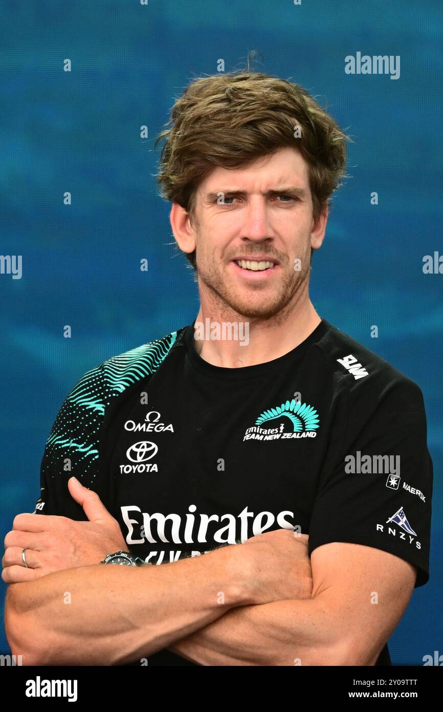 Peter Burling helmsman / skipper of Taihoro / Emirates Team New Zealand ...