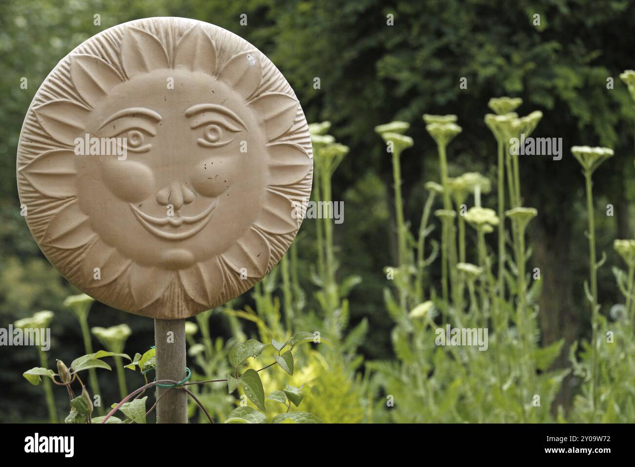 Decorative sun in a garden Stock Photo - Alamy