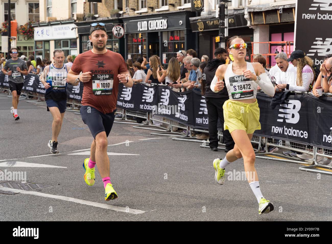 London, UK, 1st September 2024: Runner reaching the final 100 meters at ...