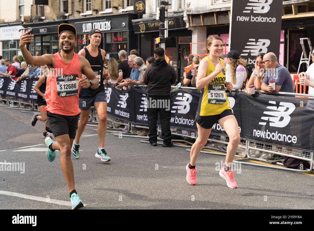 London, UK, 1st September 2024: Runner reaching the final 100 meters at ...