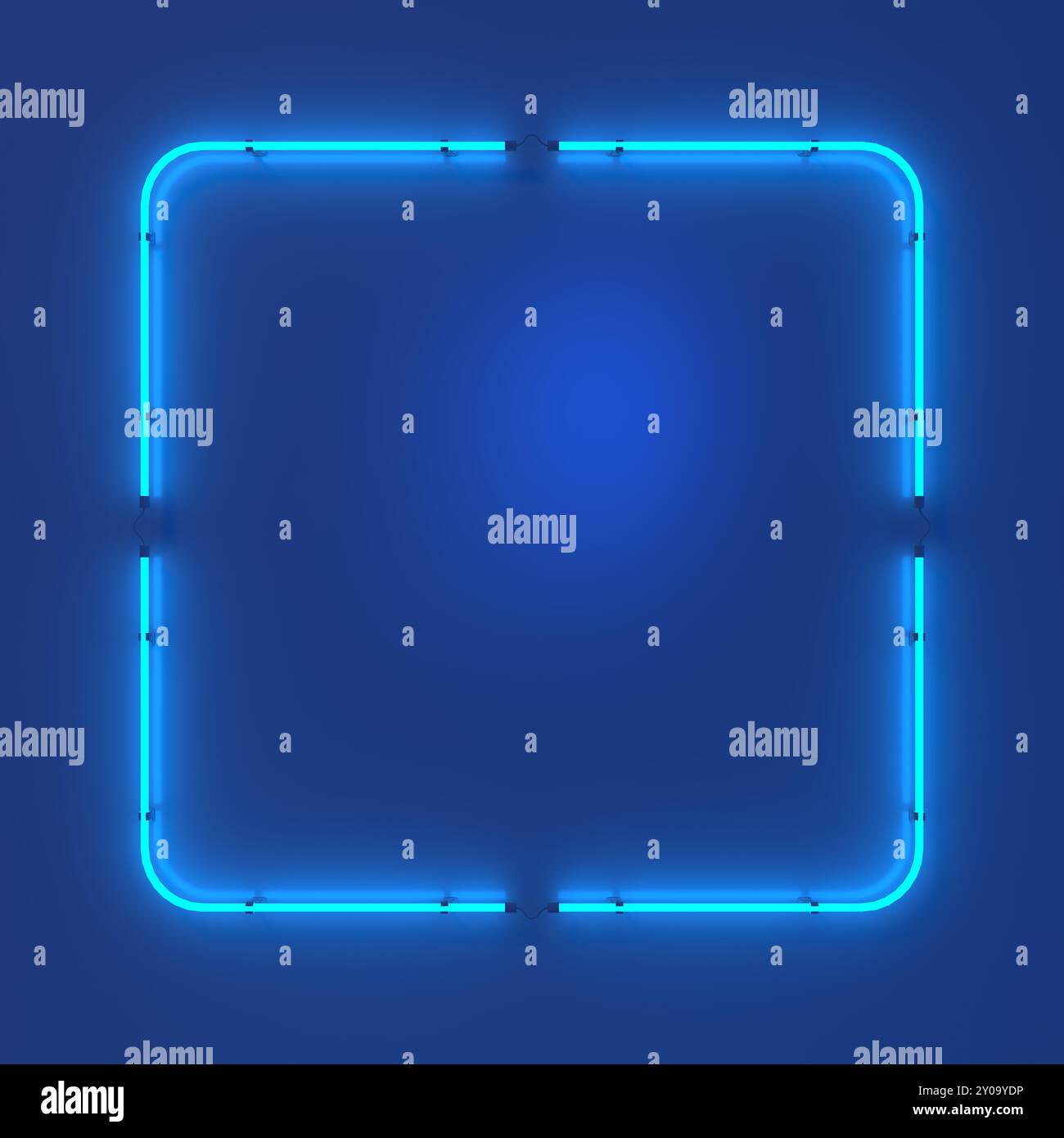 Empty Neon Sign with illumination on wall. 3d illustration Stock Photo ...