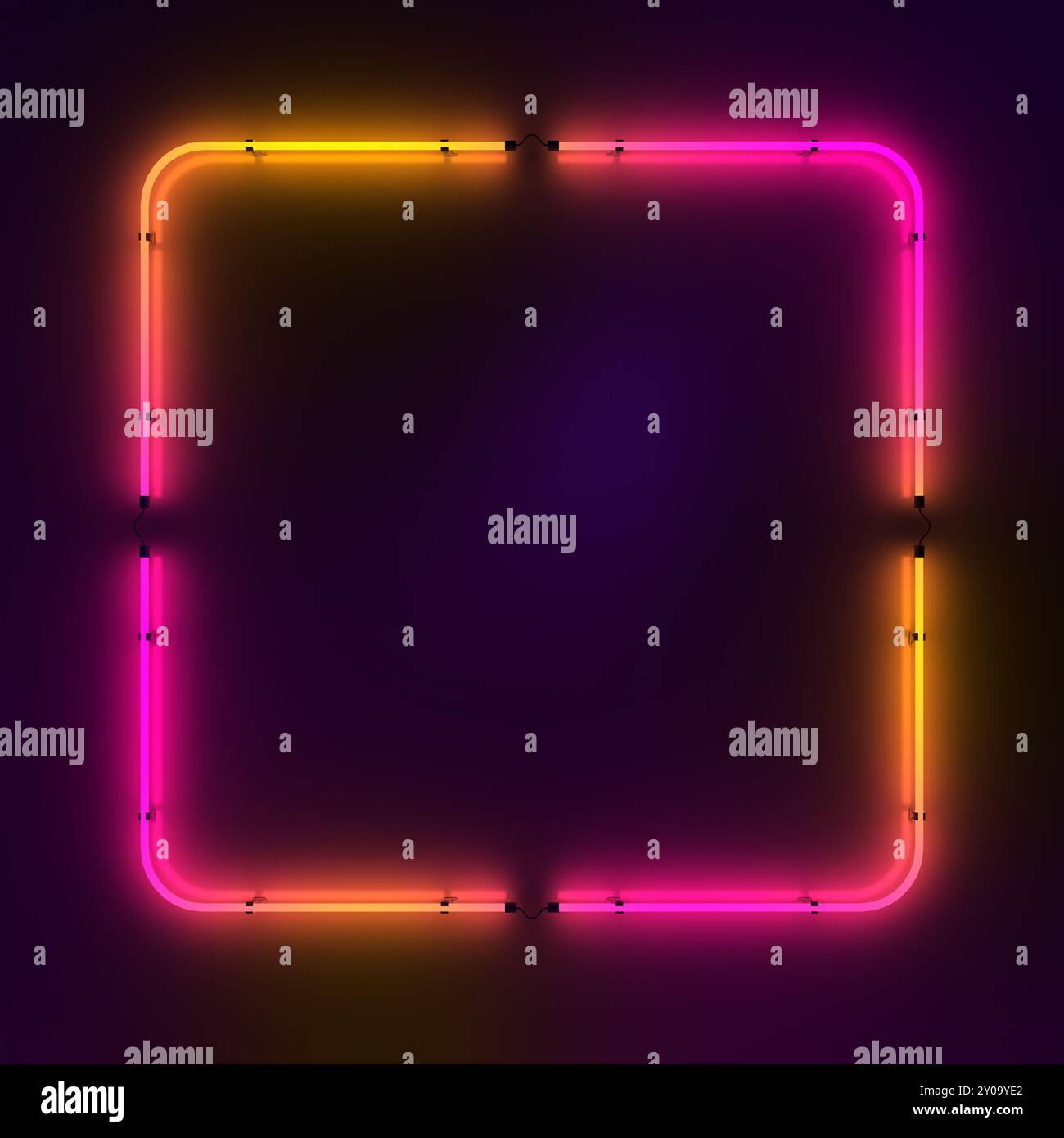 Neon frame sign in the shape of rectangle. 3d illustration Stock Photo ...