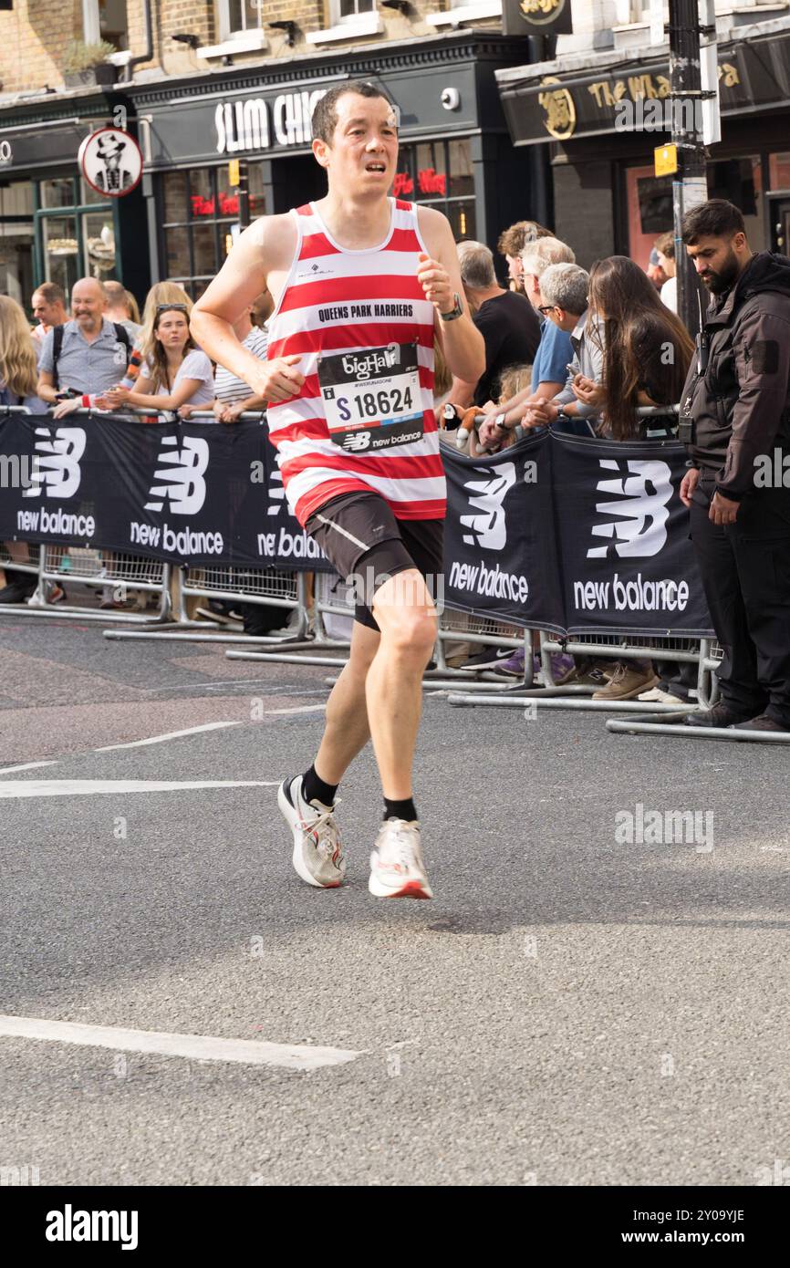London, UK, 1st September 2024: Runner reaching the final 100 meters at ...