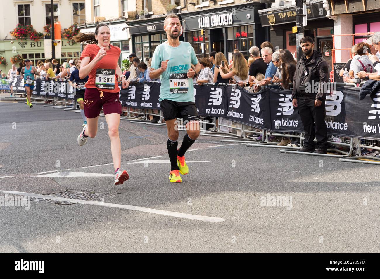 London, UK, 1st September 2024: Runner reaching the final 100 meters at ...
