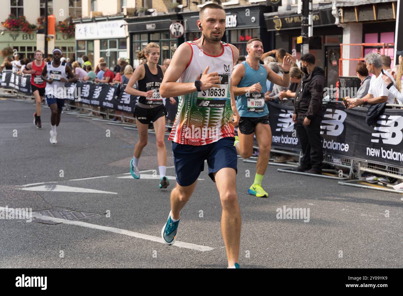 London, UK, 1st September 2024: Runner reaching the final 100 meters at ...