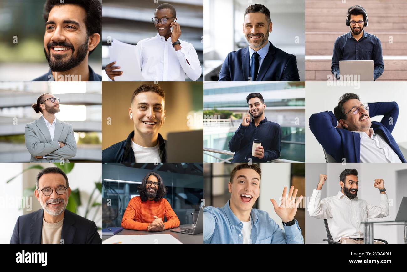 Diverse Group of Professionals Engaging in Various Activities in Office ...