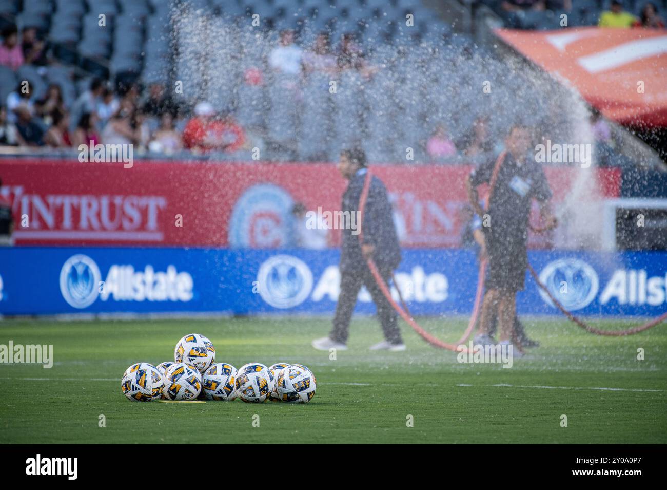 Soldier field chicago fire fans hi-res stock photography and images - Alamy