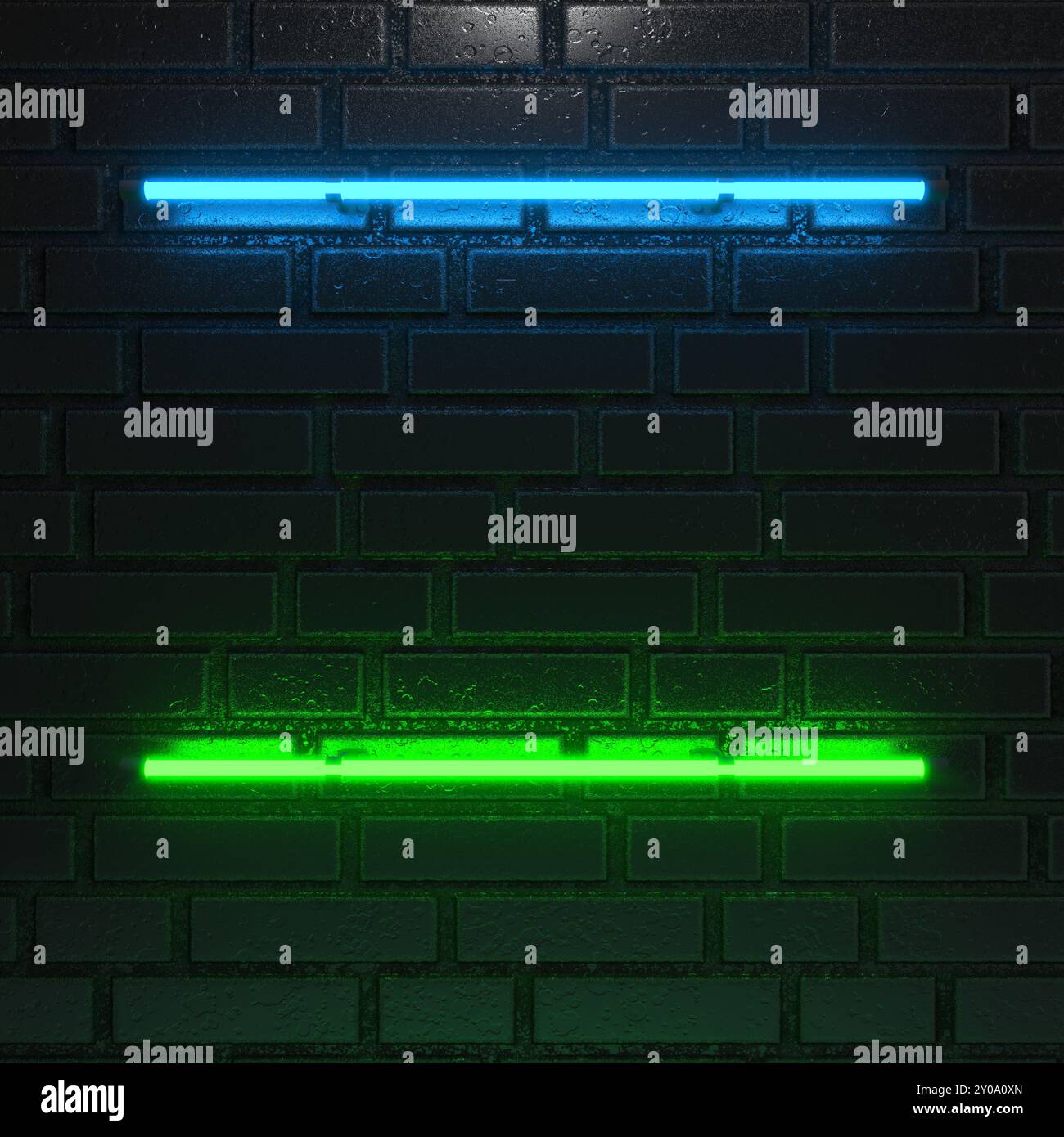 Abstract multi colored neon light lines. 3d illustration Stock Photo ...