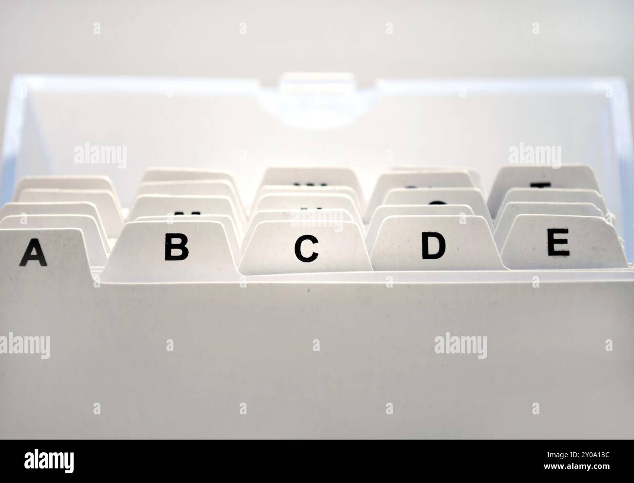 Closeup of adress file cards Stock Photo - Alamy