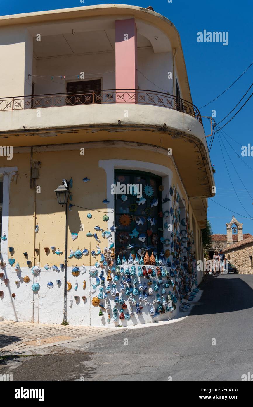 Traditional creten village Margarites famous for handmade ceramics ...