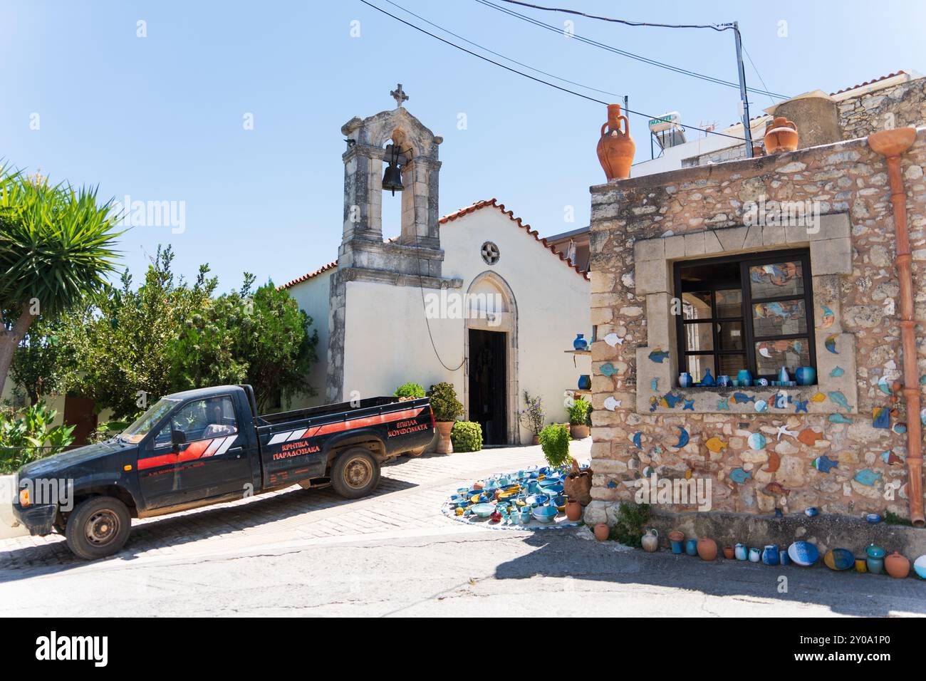 Traditional creten village Margarites famous for handmade ceramics ...