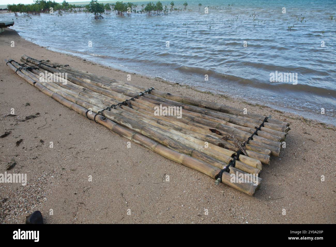 Bilibili traditional bamboo raft, Fiji Stock Photo - Alamy
