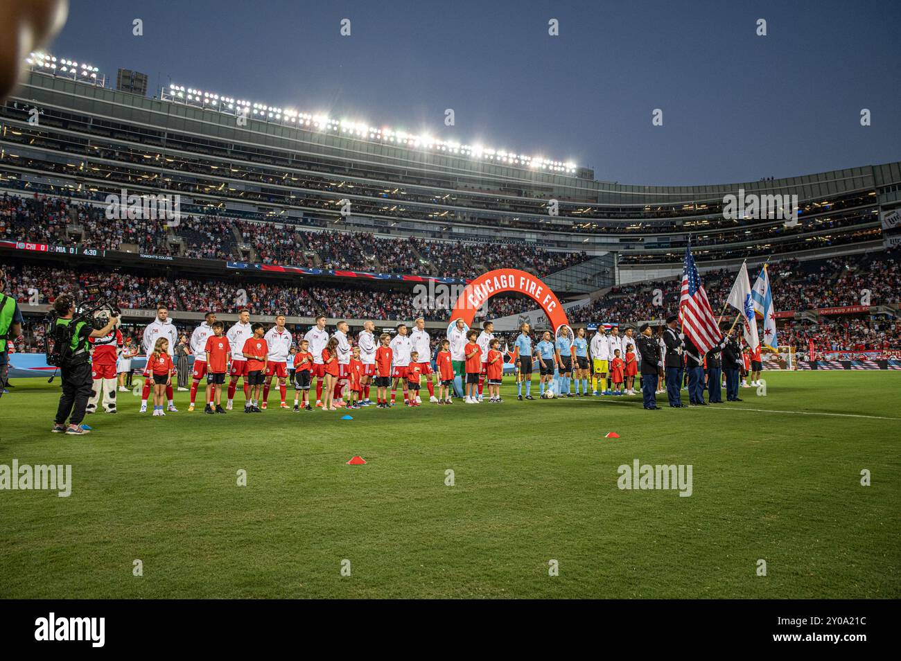 Soldier field chicago fire fans hi-res stock photography and images - Alamy