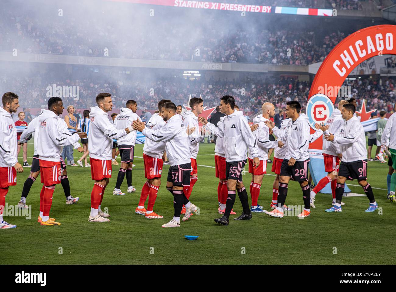 Soldier field chicago fire fans hi-res stock photography and images - Alamy