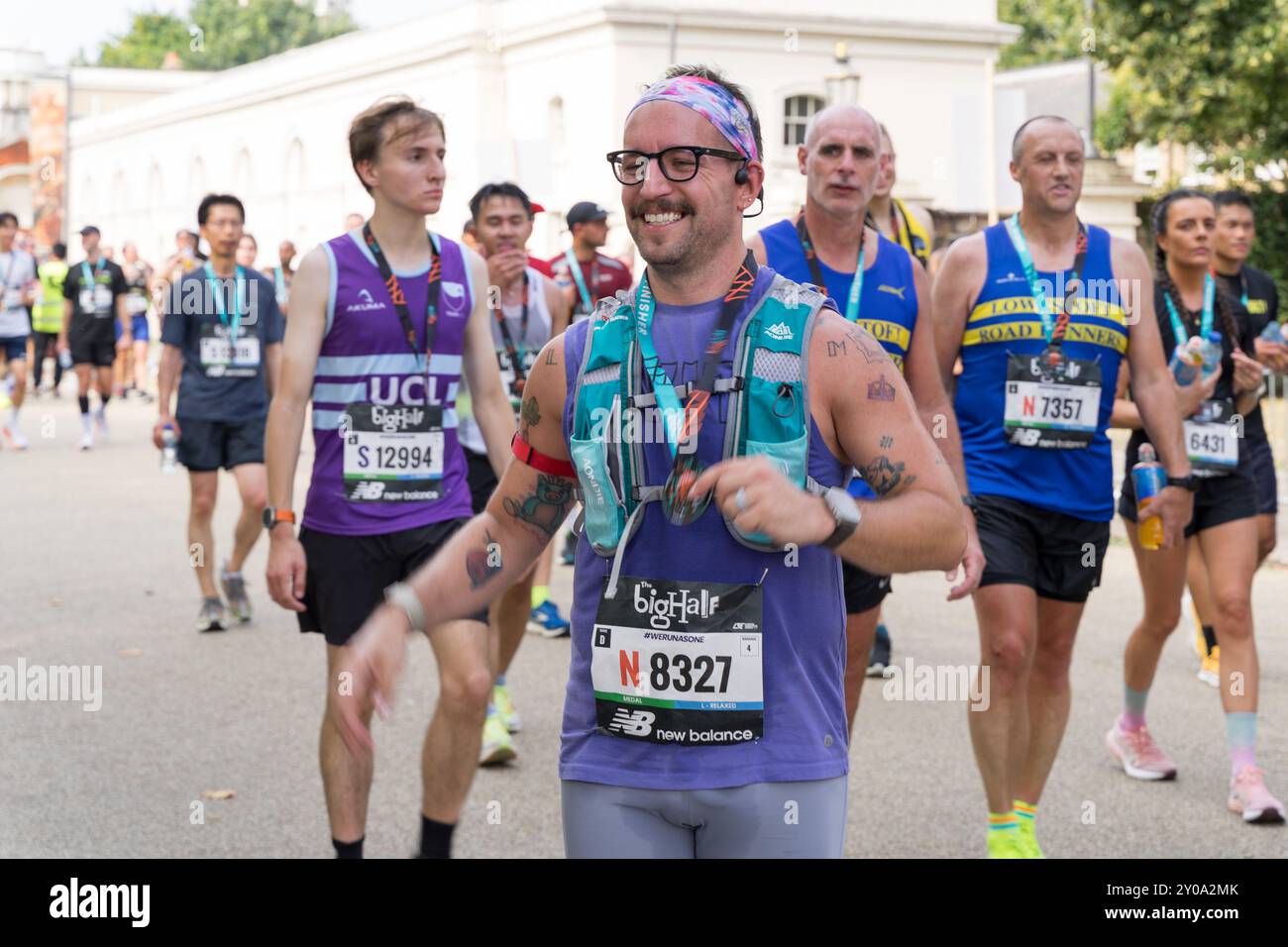 London, UK, 1st September 2024: runner number N8327 among other runners ...