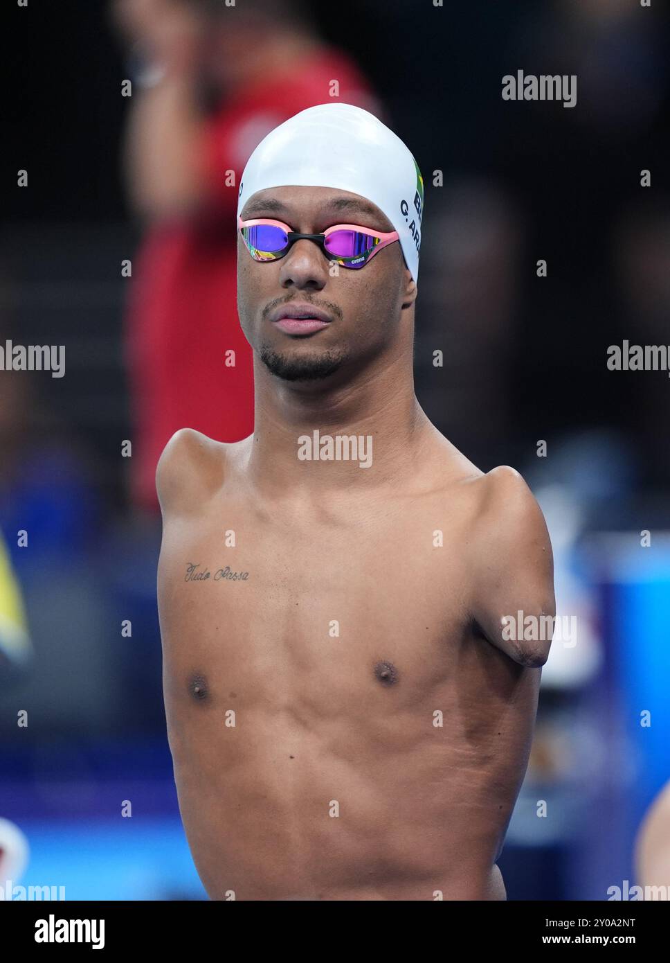 Brazil's Gabriel Geraldo Dos Santos Araujo during the Men's 150m ...