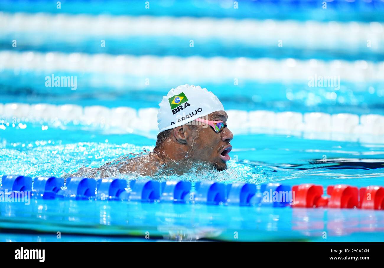 Brazil's Gabriel Geraldo Dos Santos Araujo during the Men's 150m ...