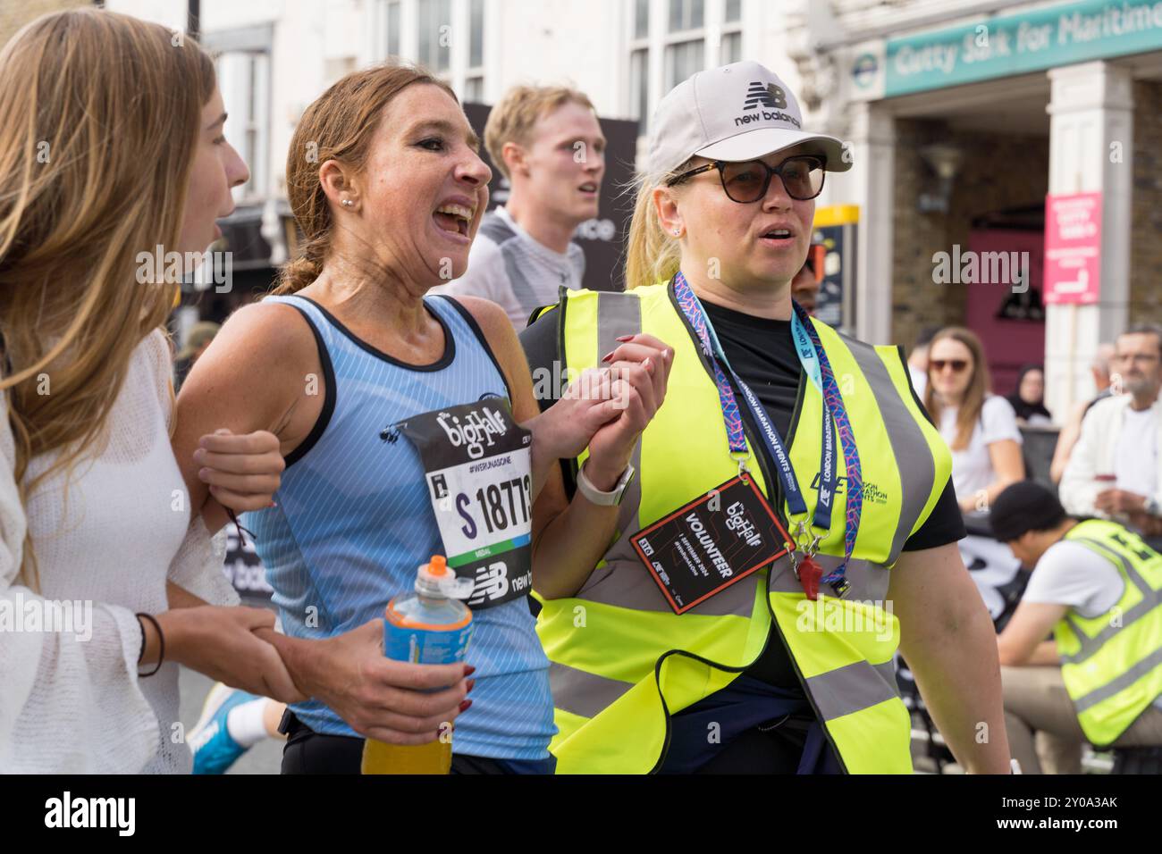 London, UK, 1st September 2024: with support from family member and ...
